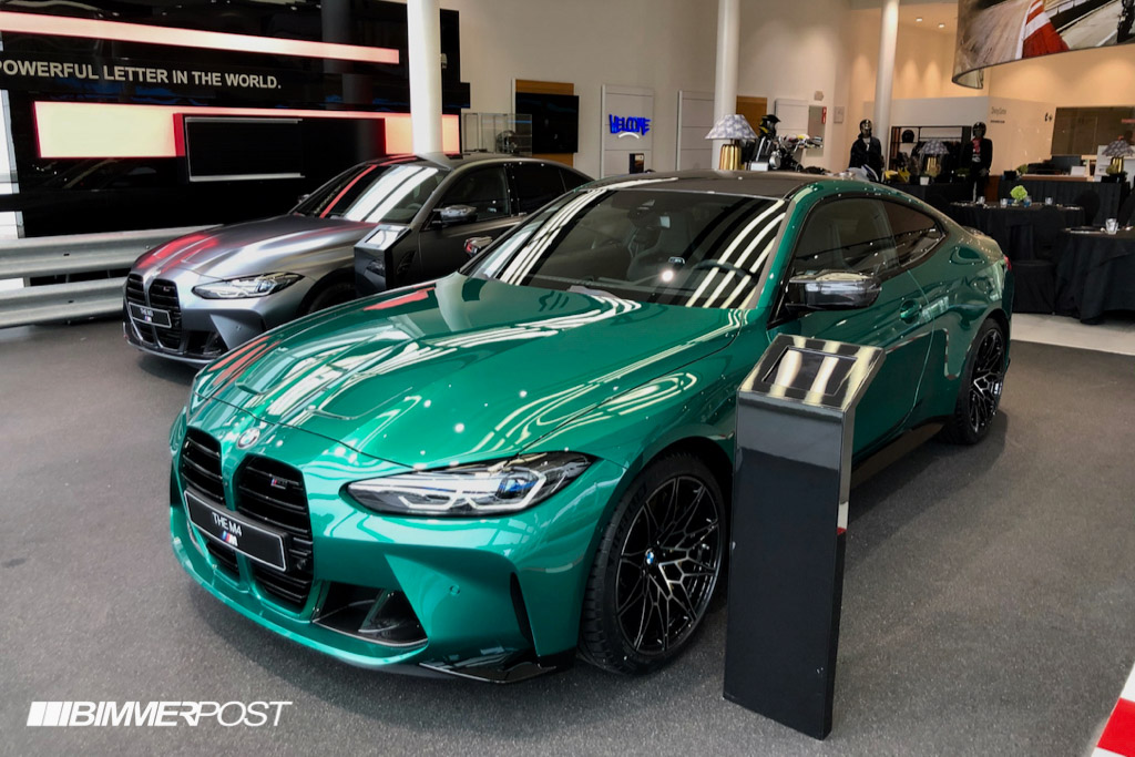 Isle Of Man Green G82 & Frozen Dark Grey G80 Live @ BMW Belux (Video Added)